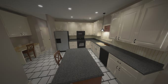 Model your house in sketchup and render in twilight by Tylercannington | Fiverr