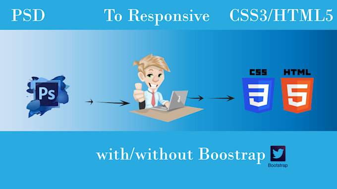 Convert your single page psd to pixel perfect html by Shahbazaliengrr ...