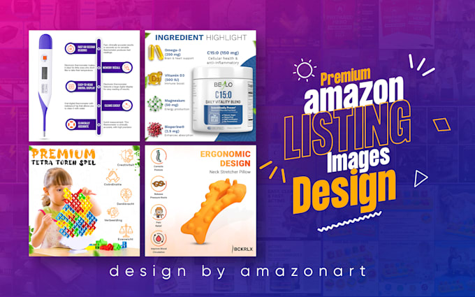 Design amazon product listing infographic images by Amazonart | Fiverr