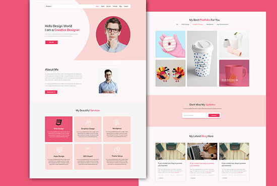 Convert psd template, psd to html and programming by Rainbowdesign_p ...