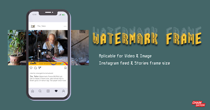 Design watermark frame for video and photo by Zafirax | Fiverr