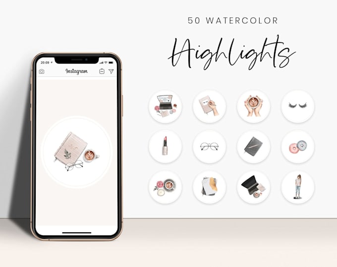 Deliver 50 hand drawn instagram highlights by Acreativedream | Fiverr