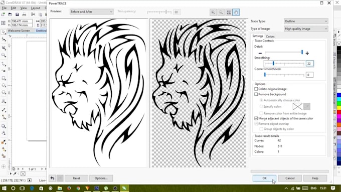 Draw And Trace Any Kind Design Using Coreldraw By Jishas Fiverr