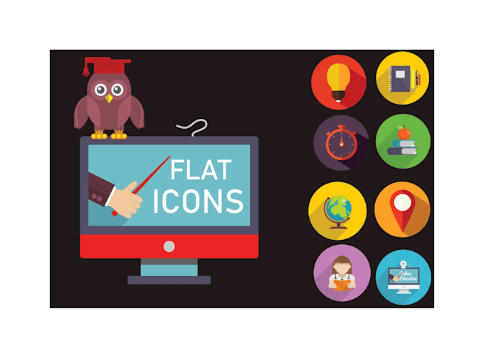 Design flat icon set in adobe illustrator by Graphic_sella | Fiverr
