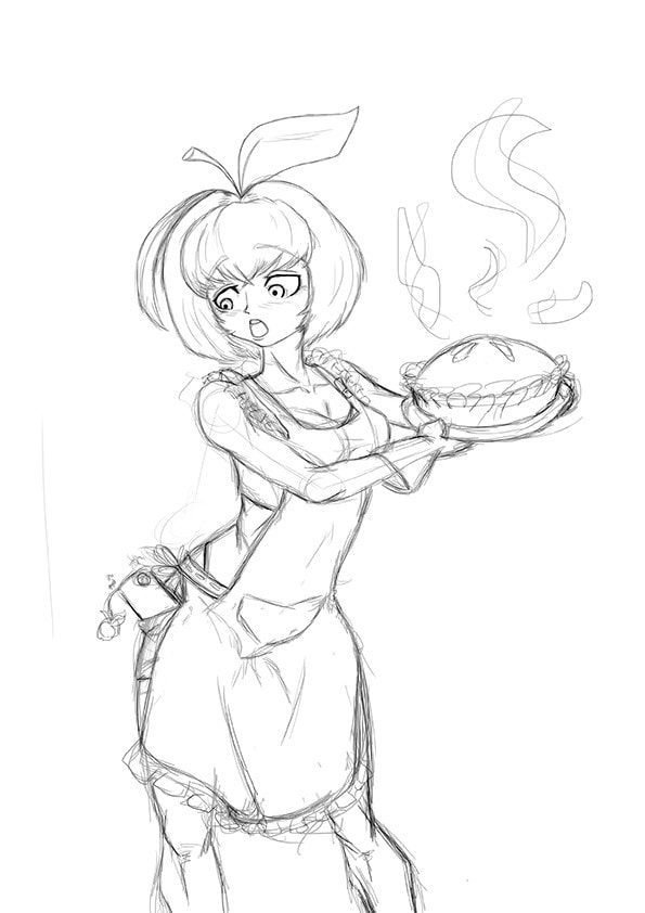 Your original character sketch no lineart no colors by Rndraws | Fiverr