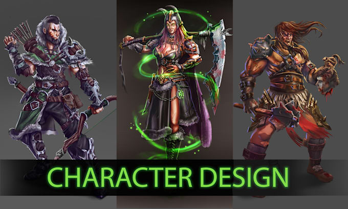 Make a unique fantasy character design by Arespro | Fiverr