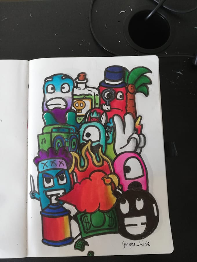 Create a custom doodle for you by Gingerwale | Fiverr