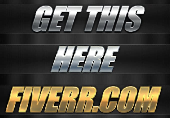 Design a metallic chrome silver or gold text message banner header by ...