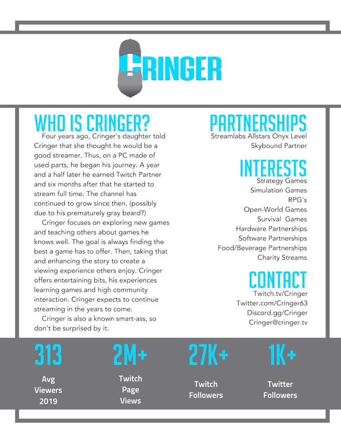 Make you an amazing media kit by Crasskitty | Fiverr