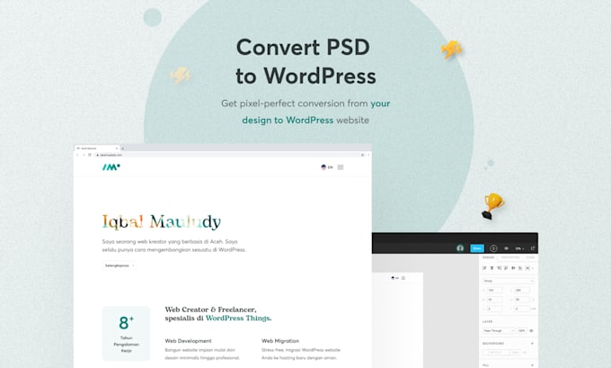 Convert your figma, psd, xd to wordpress with elementor by Iqbalmauludy ...