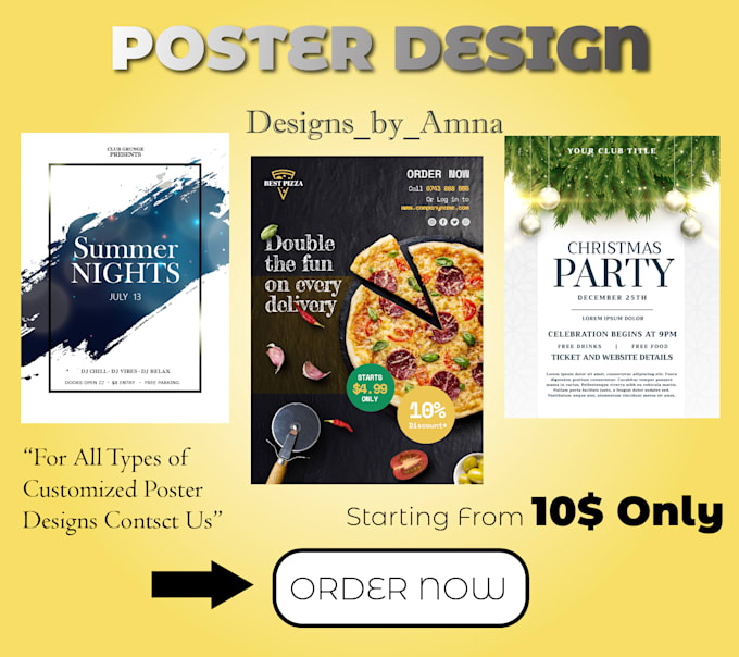 Design all types of poster for you by Designs_by_amna | Fiverr