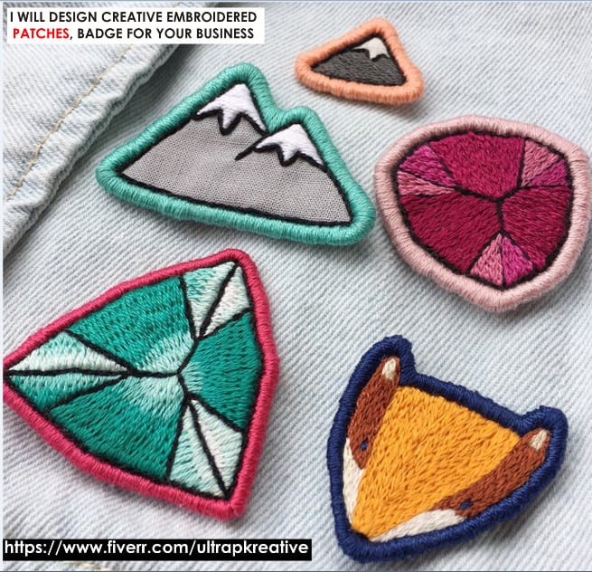 Design creative embroidered patches, badge for your business by ...