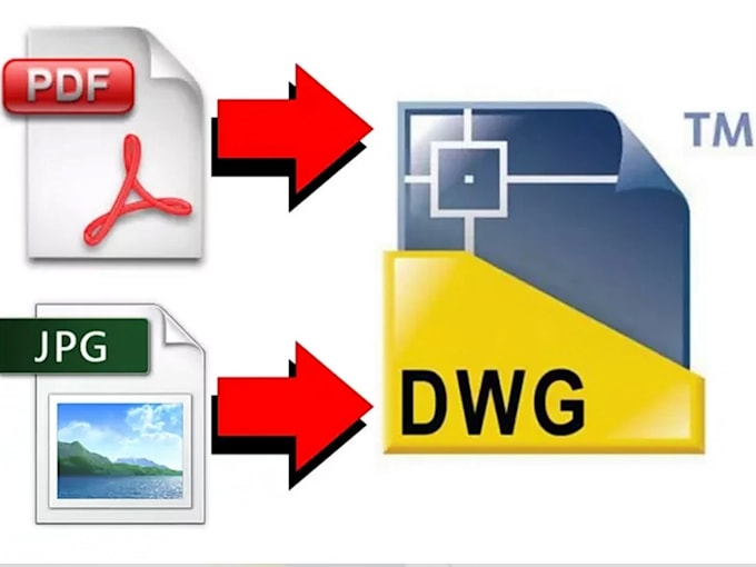 Draw your pdf or jpeg drawing to autocad drawing format by ...