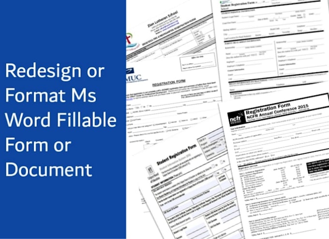 Design, format and edit ms word fillable form or document by Mera_noor ...