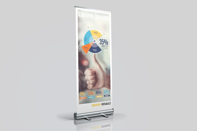 Design creative rollup banner, retractable, backdrop by Mgstoph | Fiverr