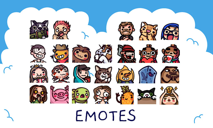 Design cute, unique emotes for you by Artbynienie | Fiverr