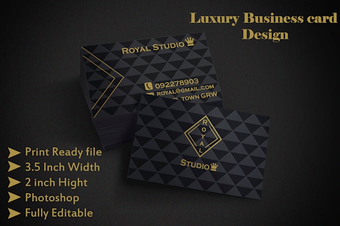 Create unique and luxury business card design by Rabia_siraj | Fiverr
