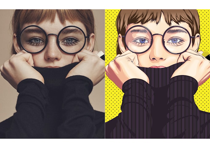 Draw vector, realistic portraits illustrator in 24 hours by Jackyo ...