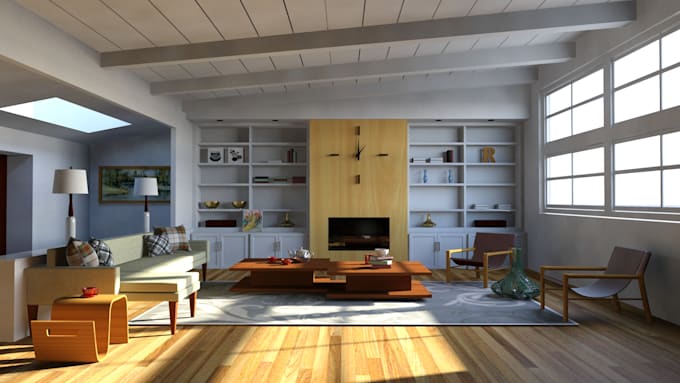 Create interior design with realistic 3d rendering by Rynelfz | Fiverr