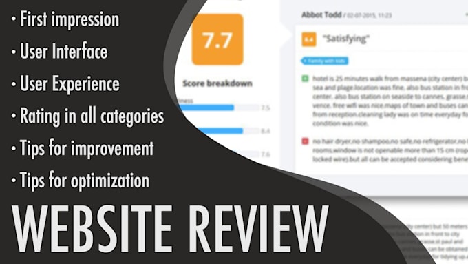 Make a website review with tips by Theisdesigns | Fiverr