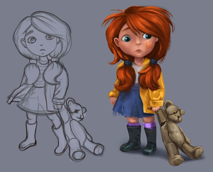 Create full figure character design by Blackpafa | Fiverr