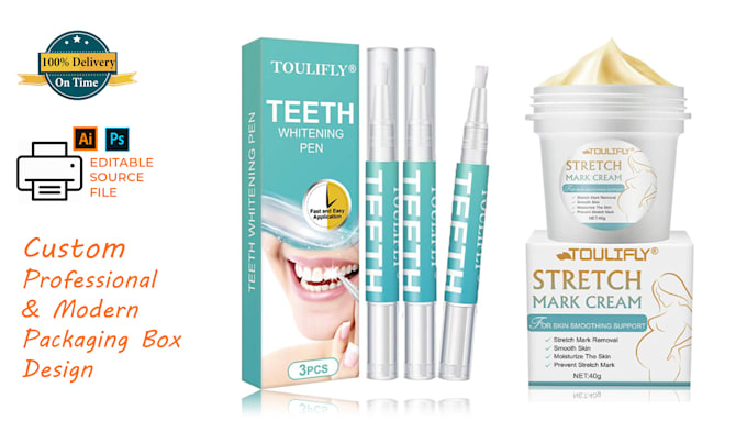 Create a pixel perfect packaging box design with die cut by Sabuz ...