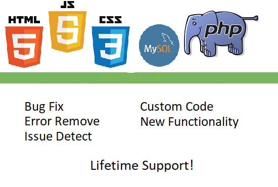 Fix php,mysql,js,html,css bug for your website by Summerof_69 | Fiverr