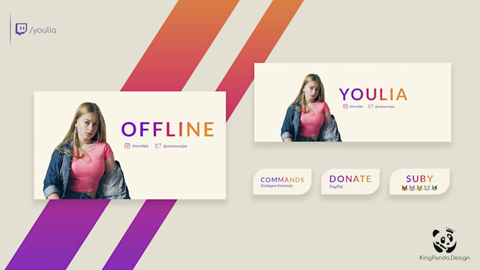 Design a professional overlay and logo for your stream by Delta_bt | Fiverr