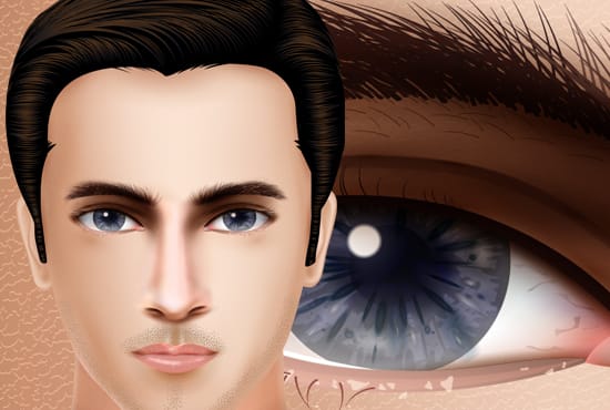 Make hyper realistic vector portrait from photo by Disraya | Fiverr