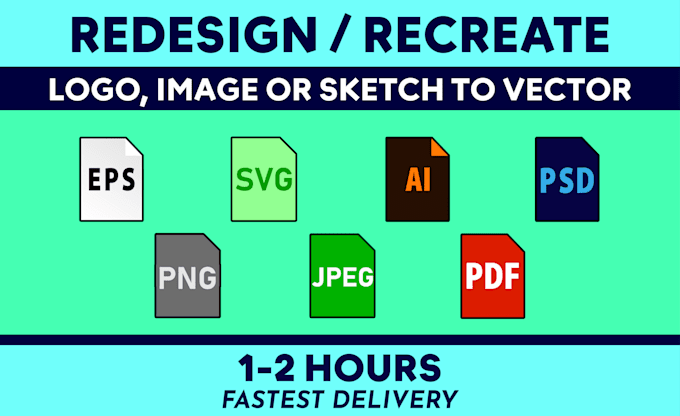 Recreate, vectorize, cleanup, vector trace, logo to vector by Nmemkhes | Fiverr