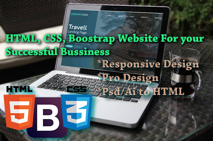 Design an html, css and boostrap website for you by Xfkrish | Fiverr