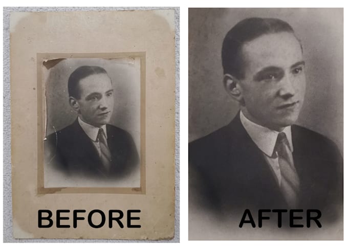 Remove marks and scratches from old photos by Thehoye | Fiverr