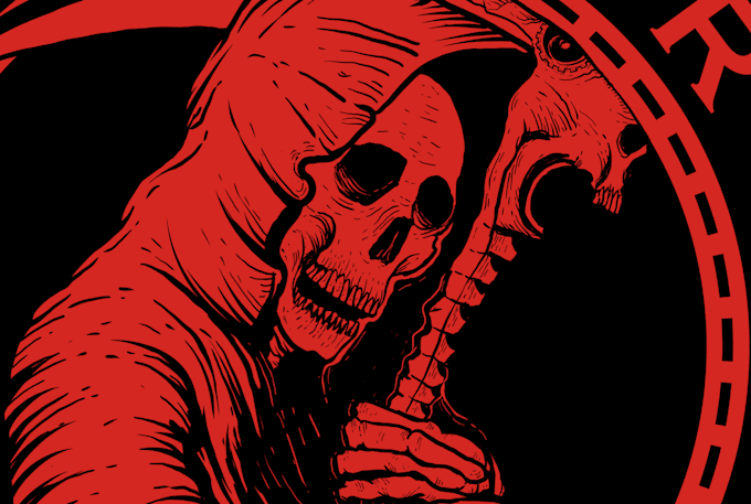 Do digital drawn dark art original logo illustration by Deathanarchy ...