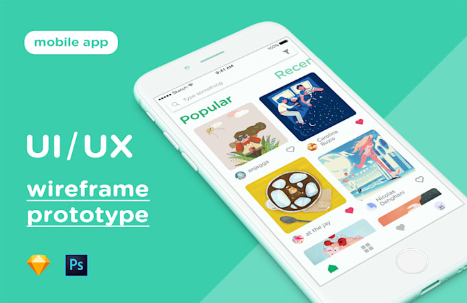 Design mobile app ui wireframe or prototype with great ux by Opdesignlab | Fiverr
