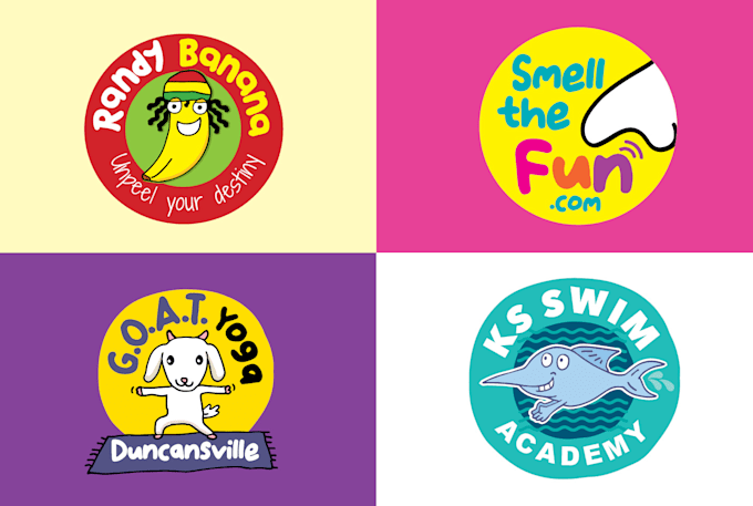 Illustrate a circular logo in my unique hand drawn style by Name_art ...