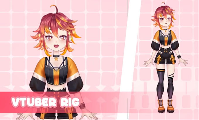 Rig and skin your vtuber model by Nuomicron | Fiverr