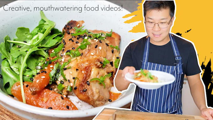 Create a stylish and mouthwatering top down cooking video by ...