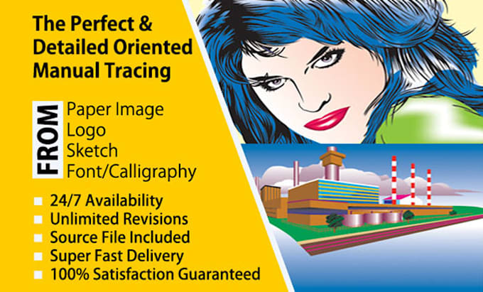 Trace vector logo image sketch font lines to vector by Naqqaash | Fiverr