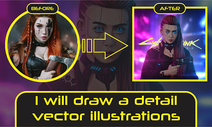 Draw a detail vector illustrations by Maliqdesign | Fiverr