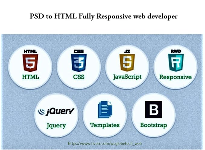 Create a responsive website using bootstrap by Weglobetech_web | Fiverr