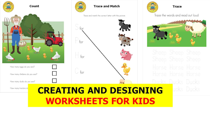 Create worksheets for children by Sajfaz | Fiverr