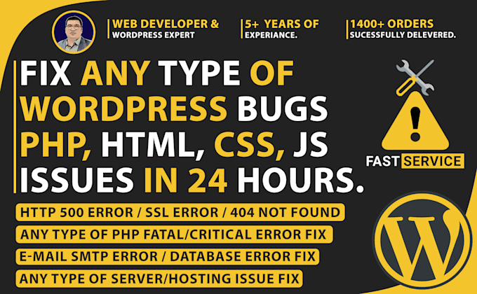 Fix Wordpress Bug Or Html Css Responsive Issues In 24 Hours By