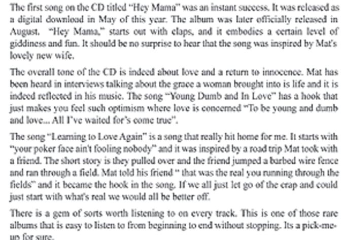 Write a one paragraph review of your song by Marypierceent | Fiverr