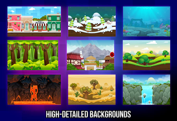 Create vector style background for your video games by Pzuh88 | Fiverr