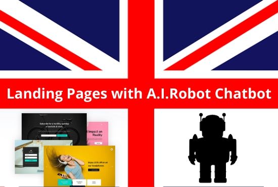Design and host landing page with built in ai robot chatbot by ...