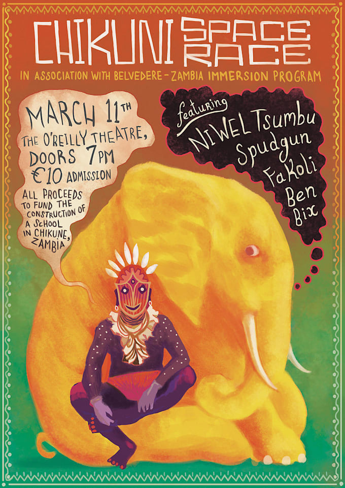 Create a hand drawn commercial poster by Sambojussi | Fiverr