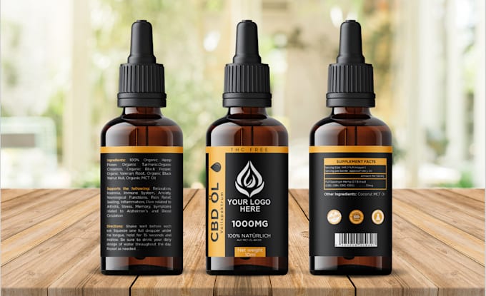 Make cbd label design and logo design by Raselgd | Fiverr