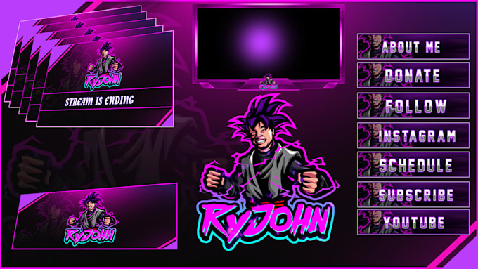 Design atwitch overlay or youtube overlay and stream package by Larra05 ...