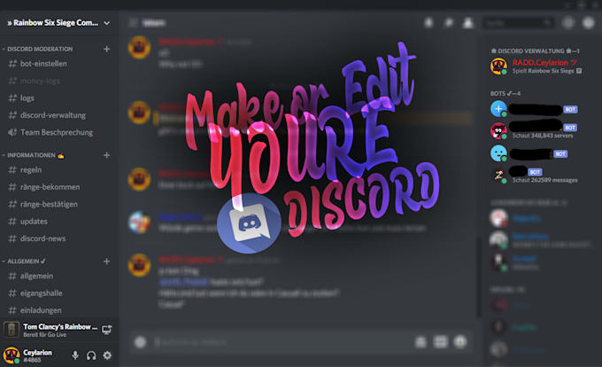 Make or edit youre discord by Ceylariondesign | Fiverr