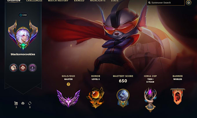 League of legends masters player mid top by Jeffersonwang | Fiverr